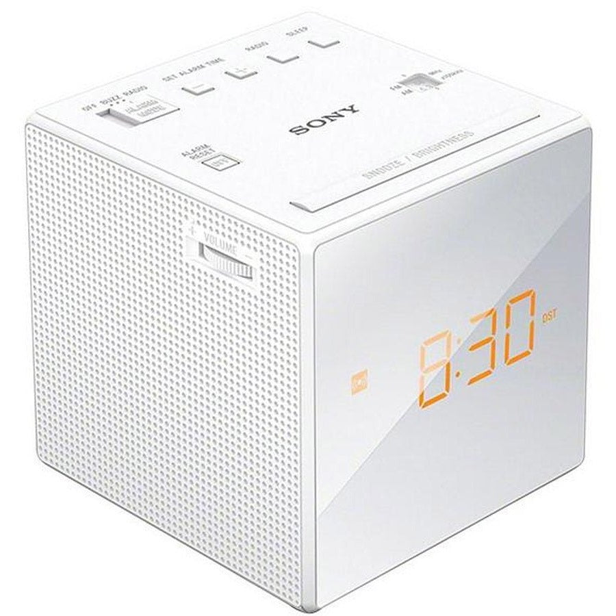 Sony Cube FM/AM Clock Radio with Dual Alarm | White